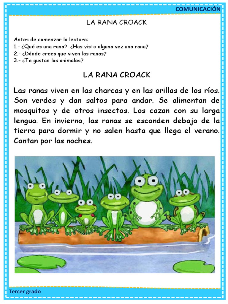 Lectura La Rana | PDF | Poesía | Libros para adolescentes