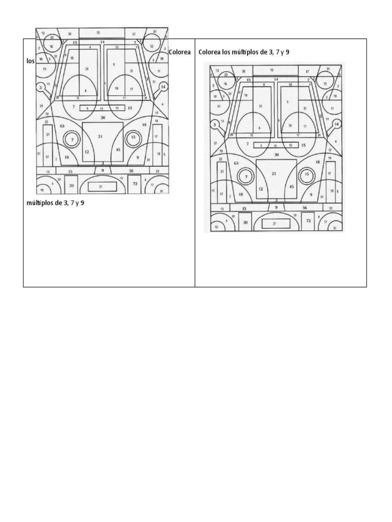 Colorea Los Múltiplos de 3 | PDF
