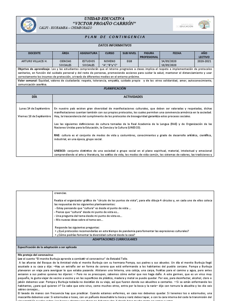 1 EESS NOVENO Arturo Villacis | PDF | Sociedad