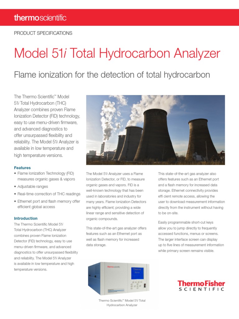 Model 51i Total Hydrocarbon Analyzer: Flame Ionization For The ...