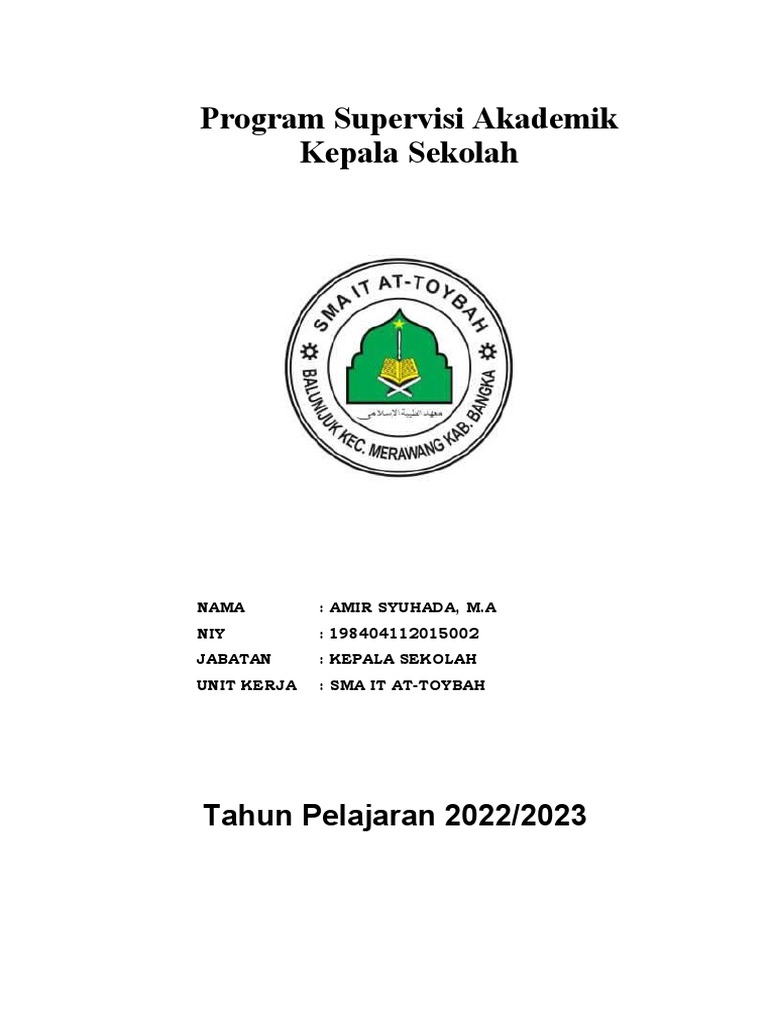 Program Supervisi Akademik Kepala Sekolah | PDF