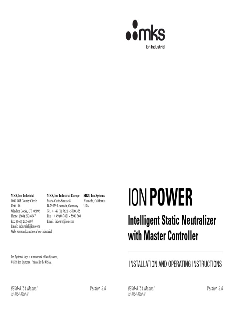 8200-8154 Manual en | PDF | Power Supply | Electrical Connector