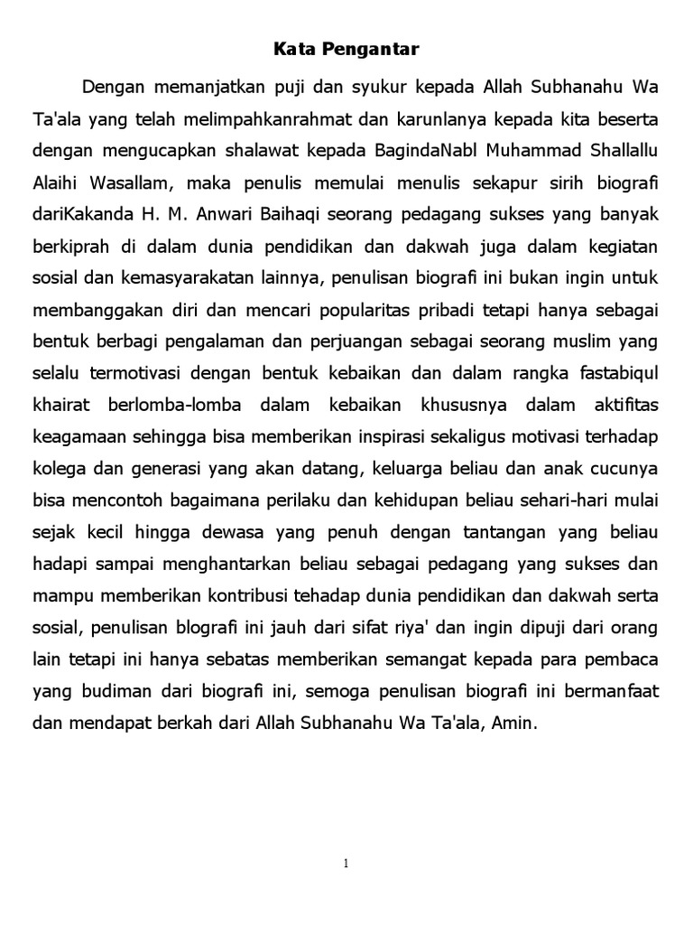 Biografi H. M. Anwari Baihaqi | PDF | Agama & Spiritualitas