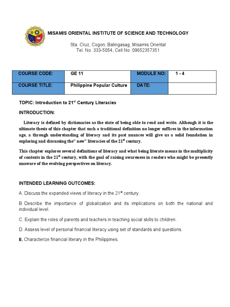 Module 5-7 | PDF | Literacy | Corporate Social Responsibility