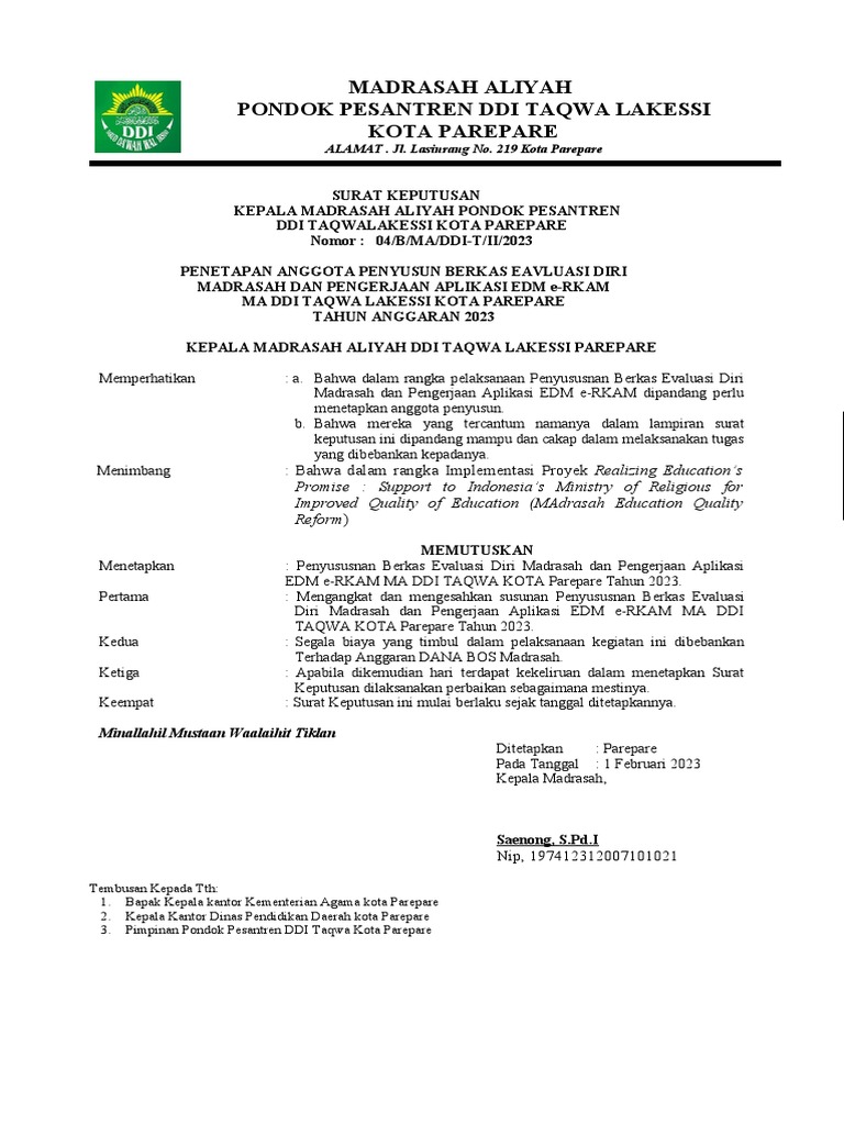 SK Tim Edm Erkam 2023 | PDF