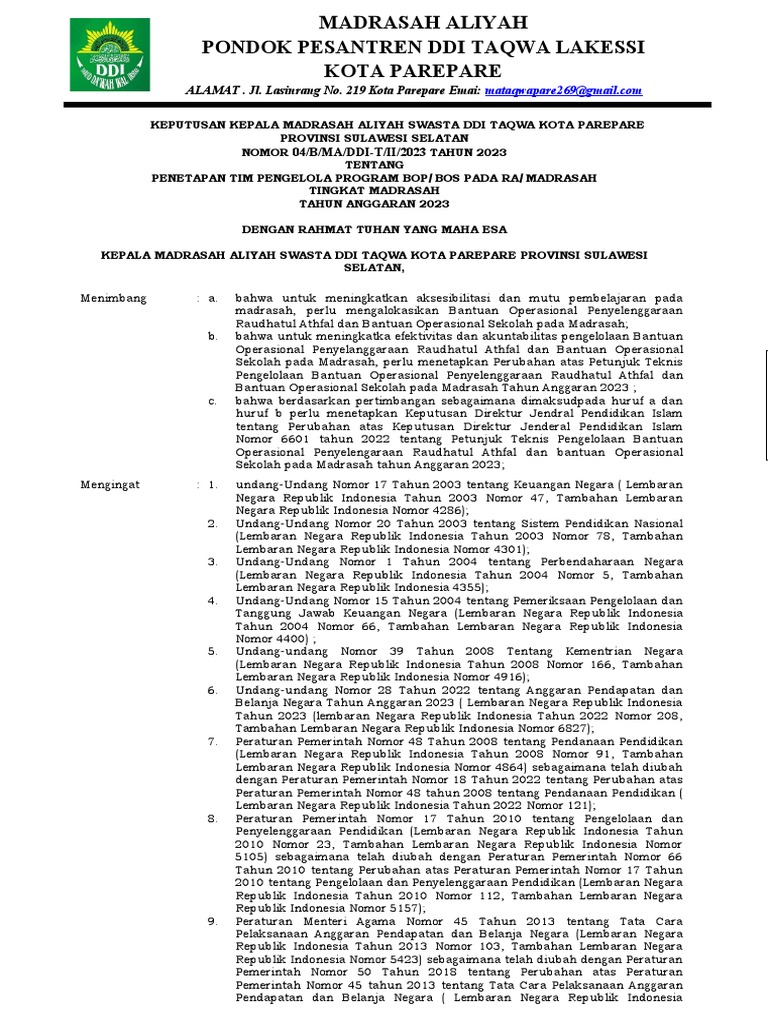 SK TPM Bos 2023 Mas Ddi Taqwa | PDF