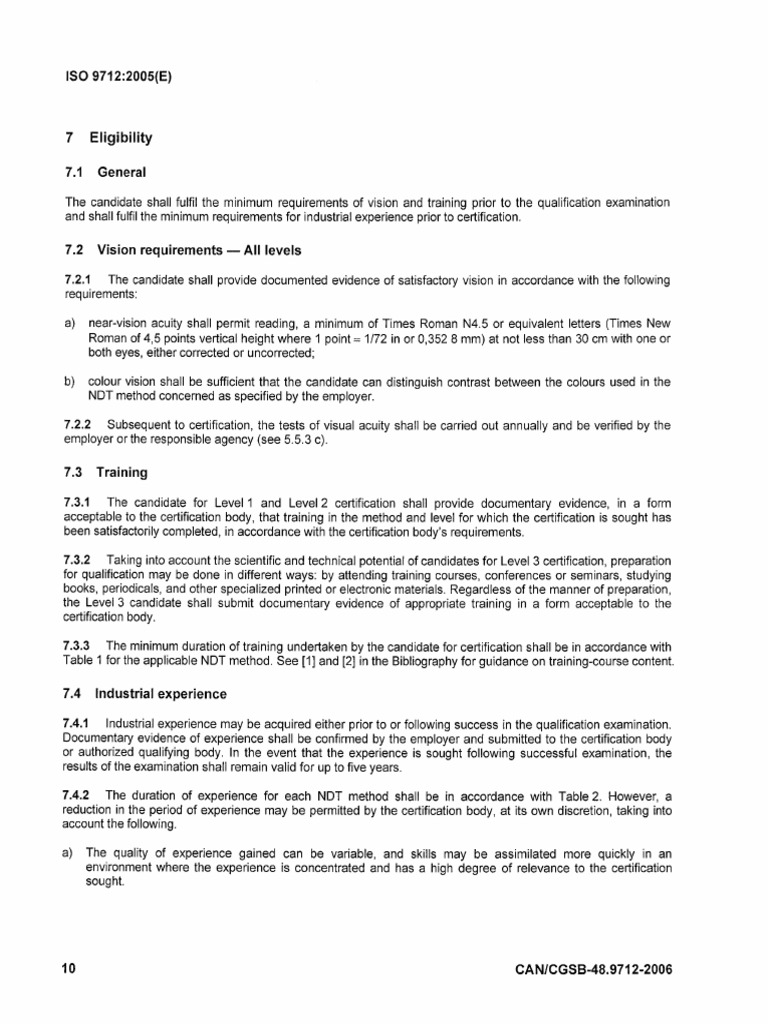 CGSB Certification Requirements | PDF