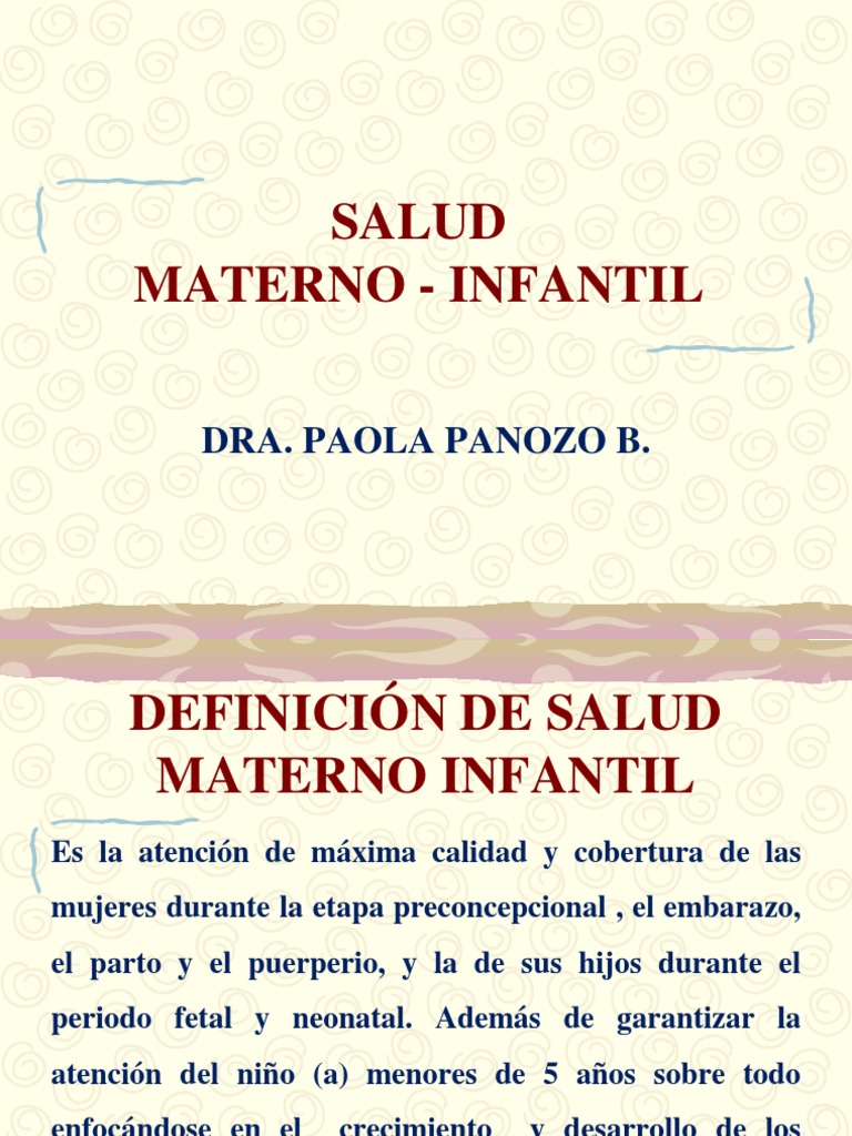 Salud Materno Infantil Final | PDF | El embarazo | Parto