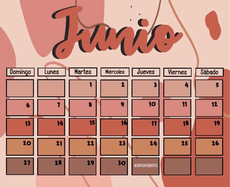 Calendario Junio | PDF