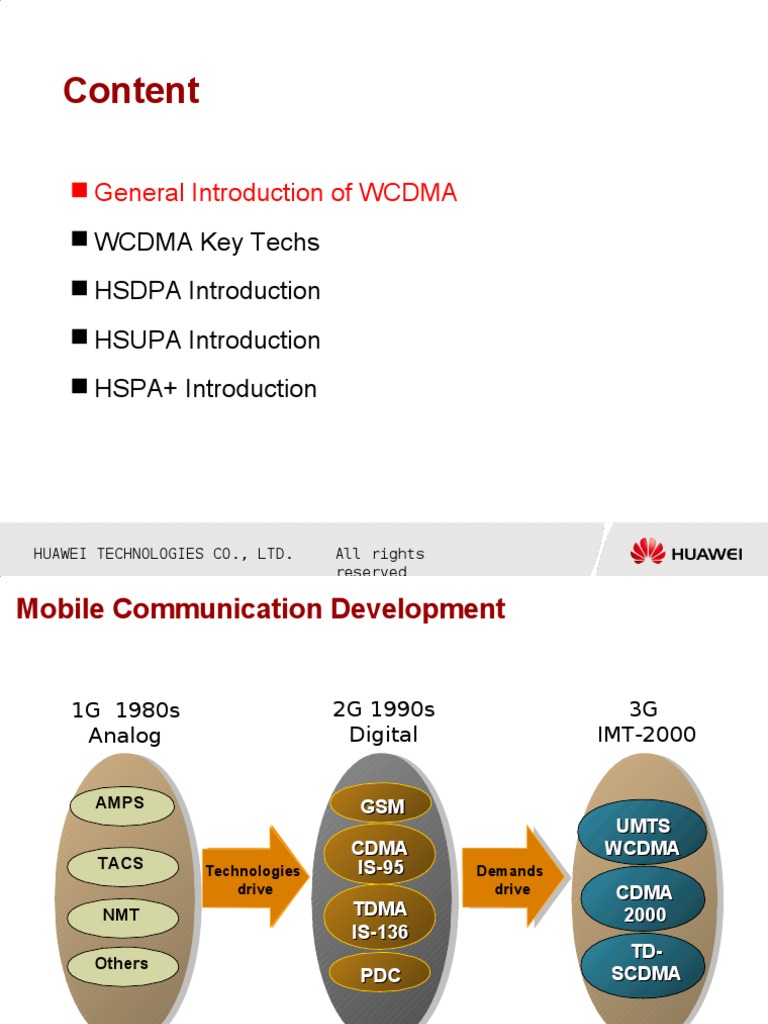 1.WCDMA Basic Principle Introduction | PDF | High Speed Packet Access ...