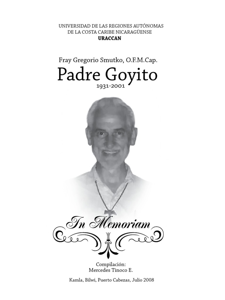 Costa Caribe-Memorial Padre Goyito-Gregorio Smutko 1931-2001 | PDF ...