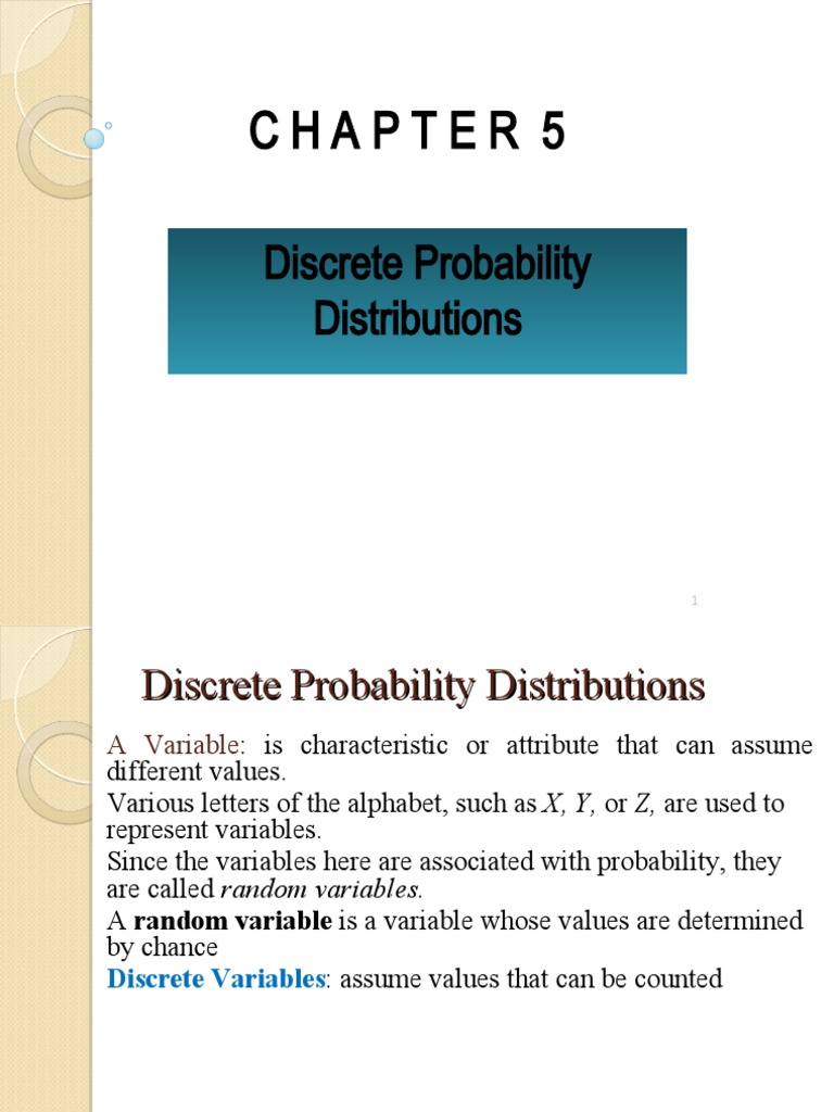 CH 5 | PDF | Probability Distribution | Variance