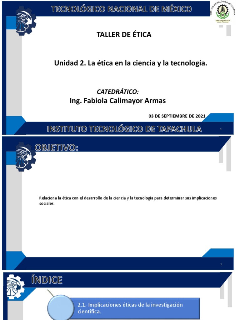 Ética en Ciencia y Tecnología: Implicaciones | PDF | Motivación ...