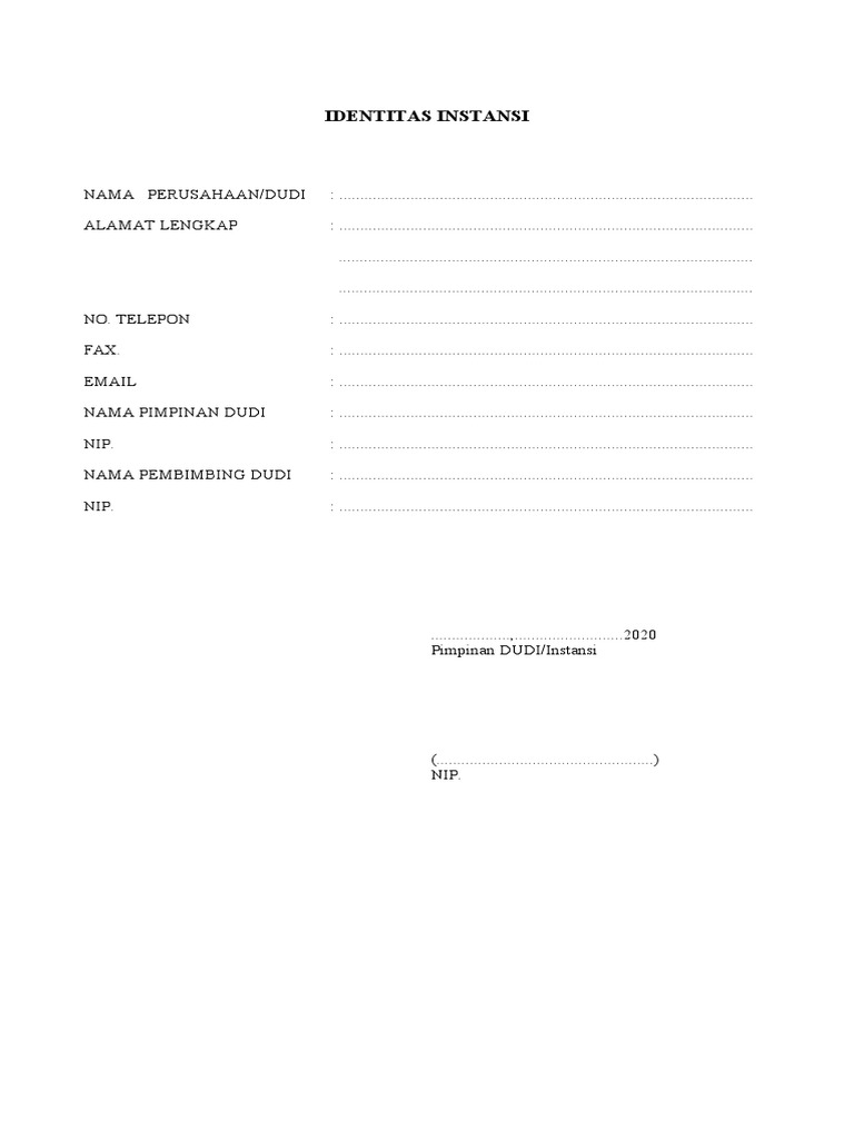 Identitas Instansi | PDF