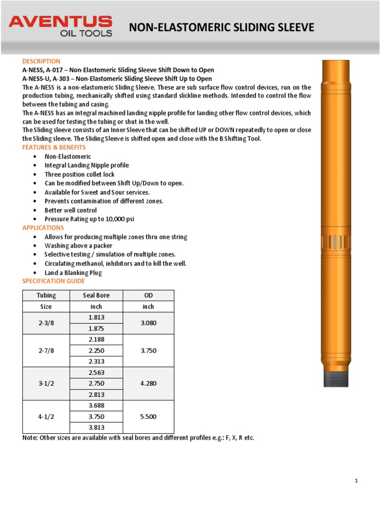 Non-Elastomeric Sliding Sleeve Overview | PDF | Home & Garden | Computers