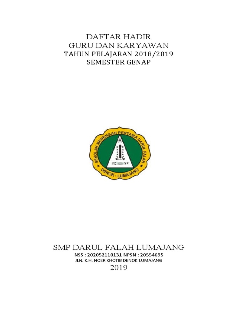 Daftar Hadir Guru & Karyawan | PDF | Karier & Perkembangan