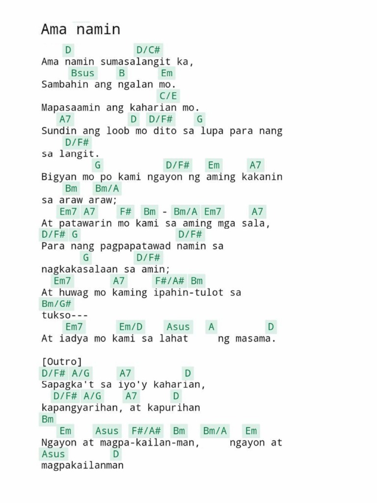 Ama Namin - Manoling | PDF