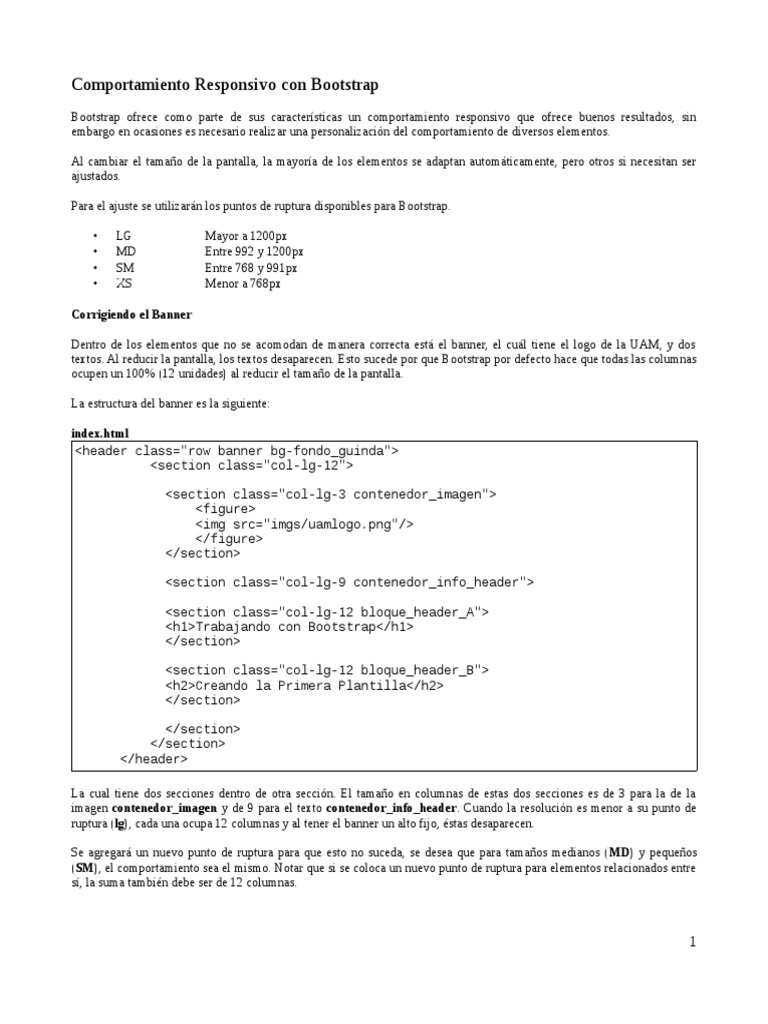 Responsive Con Bootstrap | PDF