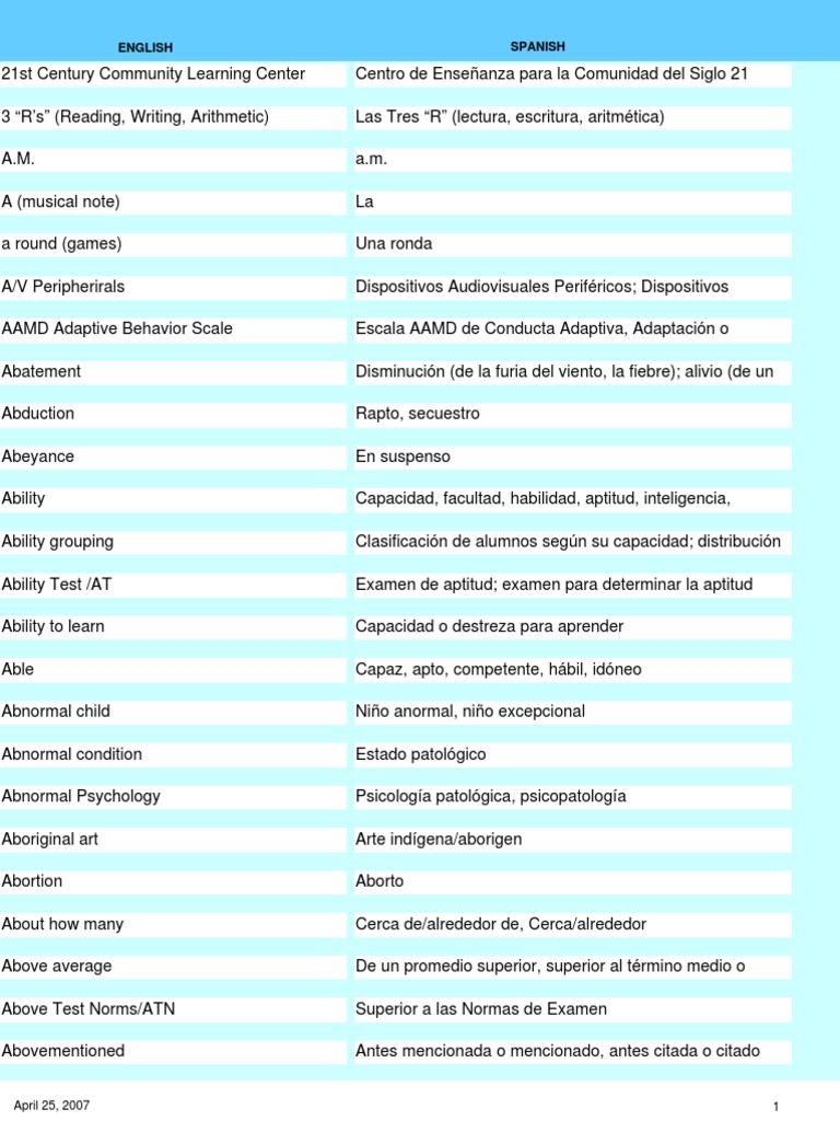 Spanish Dictionary | PDF