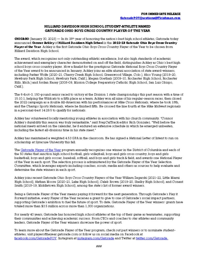 2023 BXC Cackley | PDF | Sports