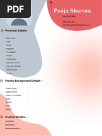 Hindu Girl Marriage Biodata Format Word | PDF