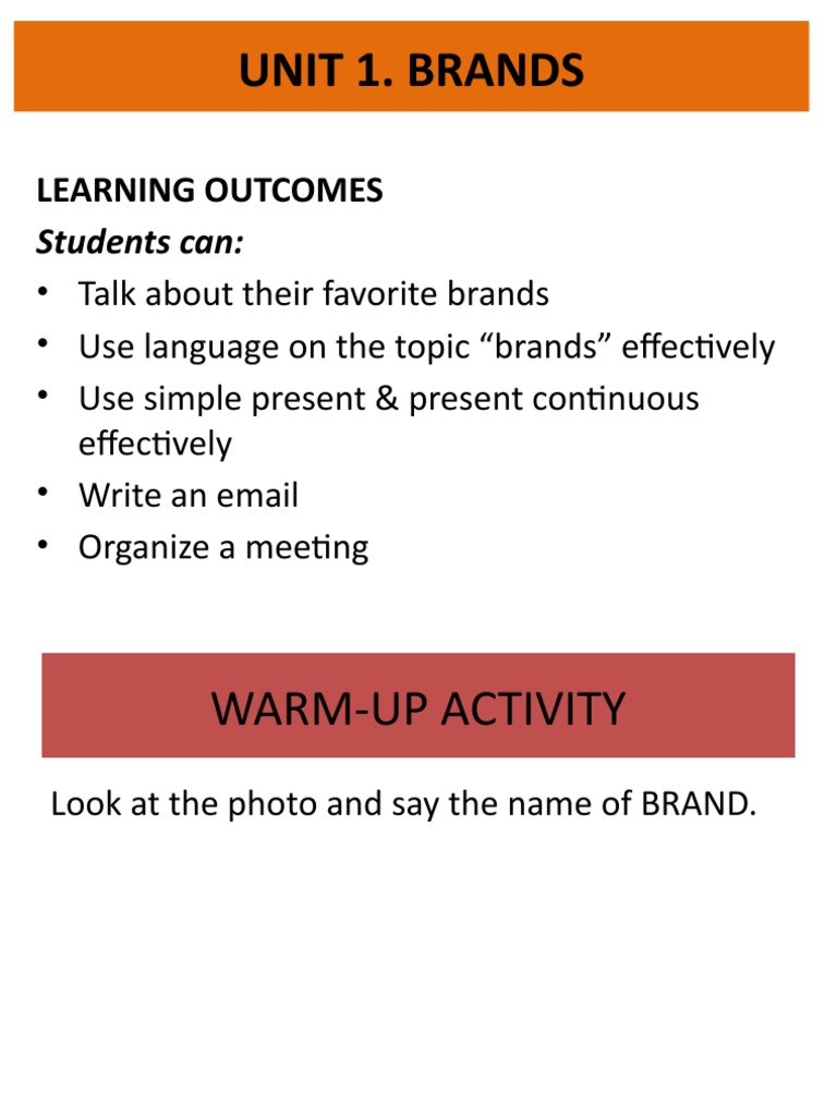 Unit 1. Brands | PDF