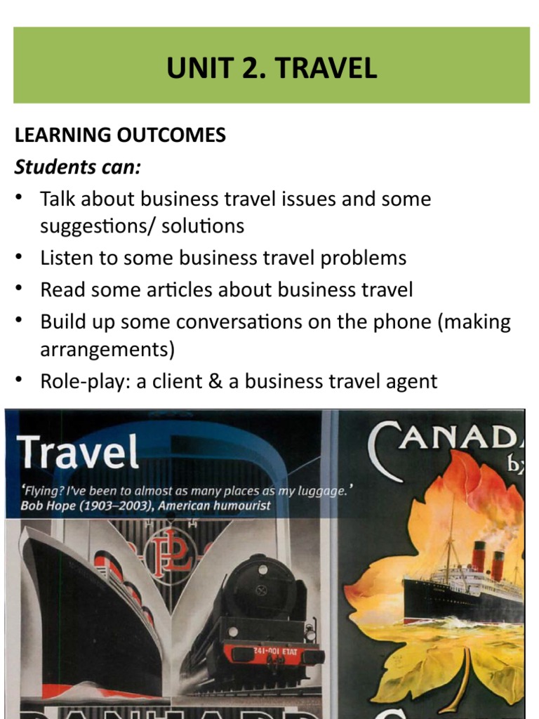 Unit 2. Travel | PDF | Baggage | Transport
