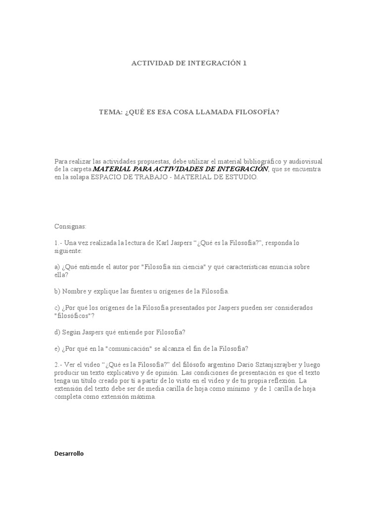 Actividad de Integración 1 Filosofia | PDF | Conocimiento | Verdad