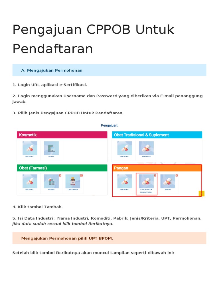 Pengajuan-Cppob-Untuk-Pendaftaran | PDF