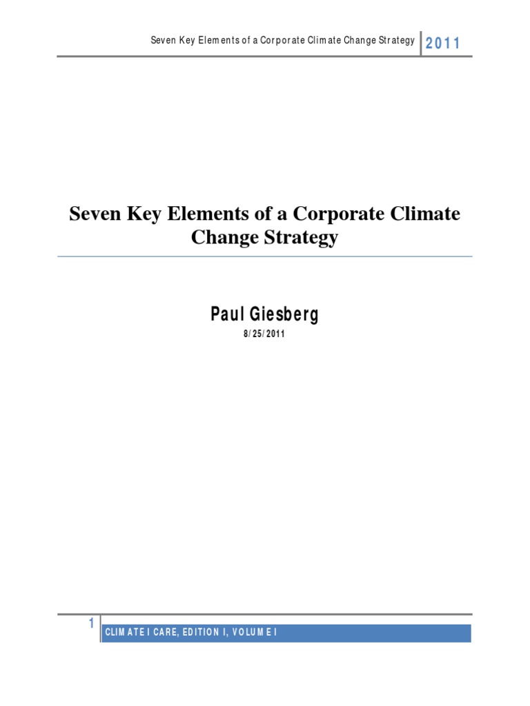 Corporate Climate Change Strategy Guide | PDF | Greenhouse Gas ...
