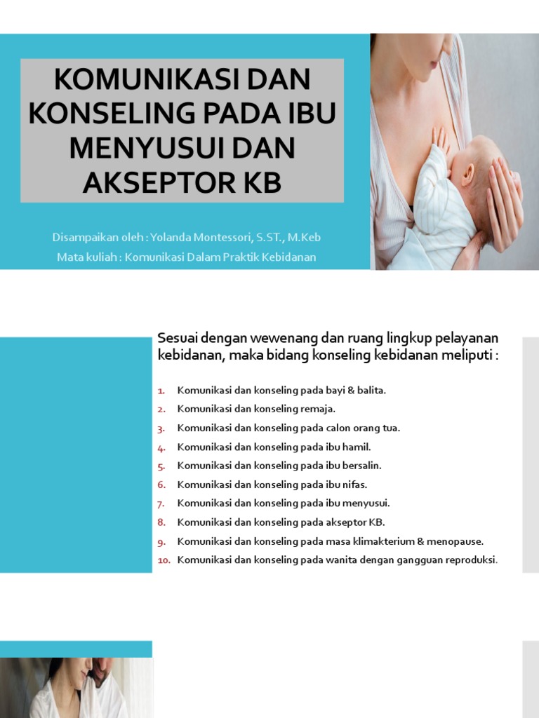 Komunikasi Pada Ibu Menyusui Dan Akseptor KB | PDF