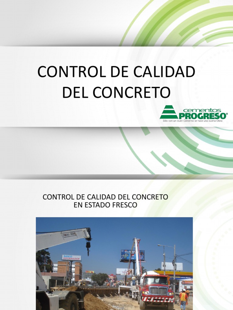 Control de Calidad Del Concreto | PDF | Hormigón | Presión