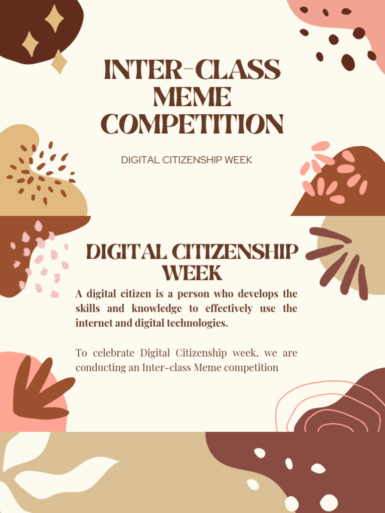 Digital Citizenship Meme Competition | PDF