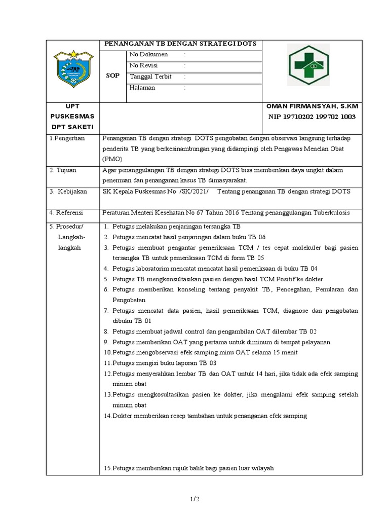 Penanganan TB dengan Strategi DOTS | PDF | Sains & Matematika
