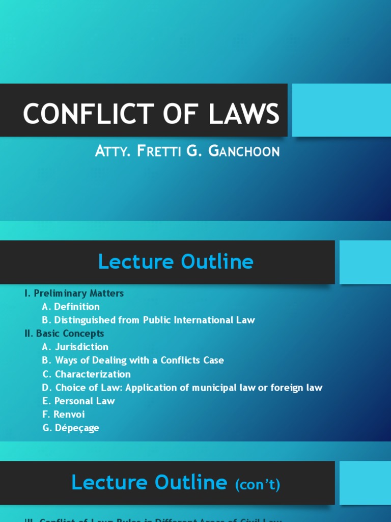 Conflict of Laws by Prof. Fretti Ganchoon | PDF | Will And Testament ...