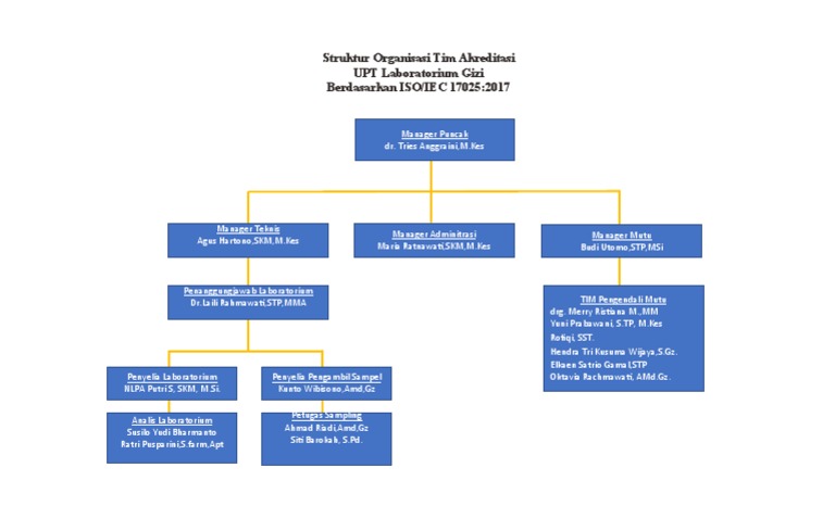 STRUKTUR ORGANISASI LAB GIZI | PDF