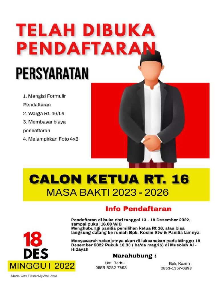 Pamflet Pemilihan RT | PDF