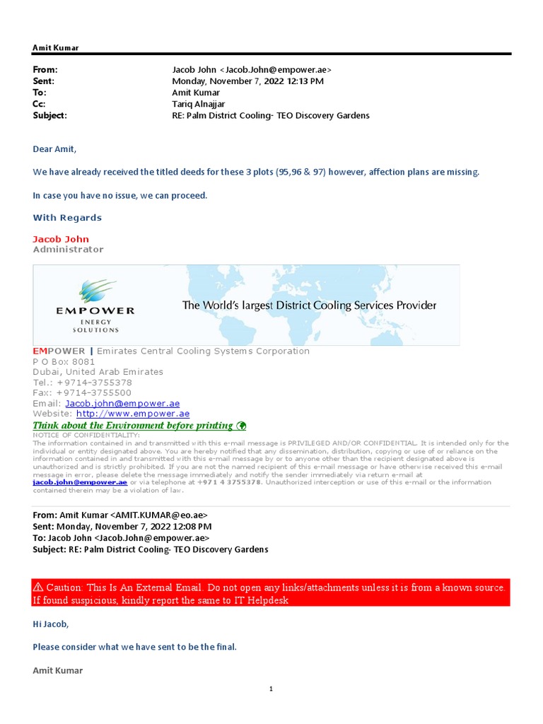 Empower Confirmation On Missing Affection Plan | PDF | Communication