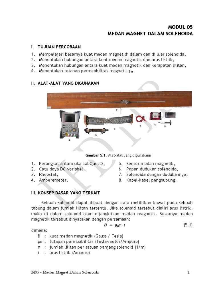 MODUL 05-Medan Magnet Dalam Solenoida | PDF