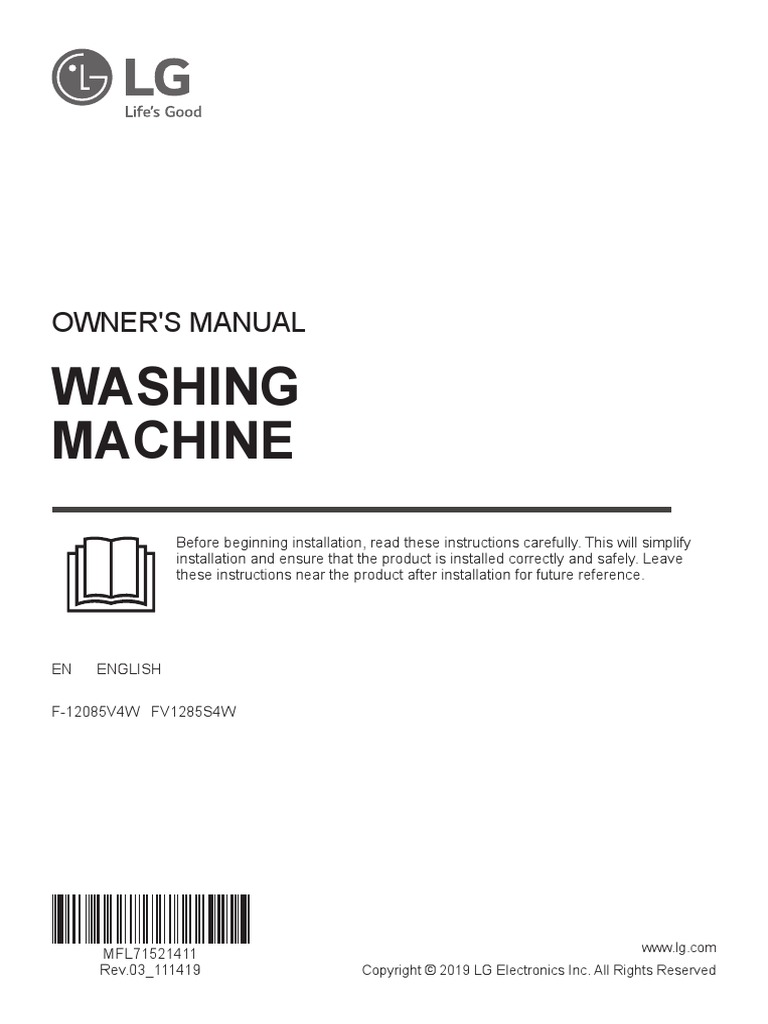 LG Washer MFL71521411-Eng | PDF | Ac Power Plugs And Sockets | Washing ...
