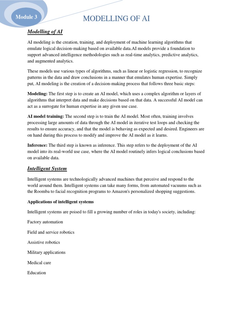 Abi Module 3 | Download Free PDF | Intelligence (AI) & Semantics | Artificial Intelligence