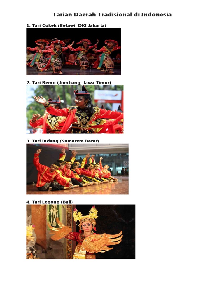 Tarian Tradisional Indonesia | PDF | Seni