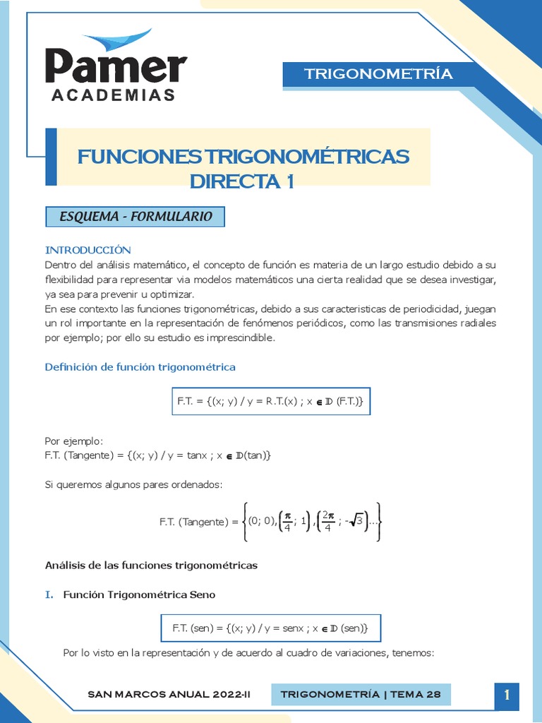 C Sem 28 Trigonometria | PDF | Trigonometría | Funciones trigonométricas