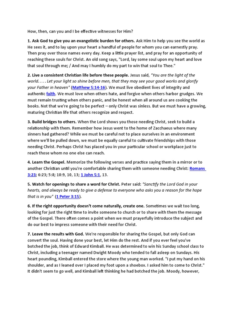 How CAN I Be An Effective Soul Winner | PDF | Jesus | Prayer
