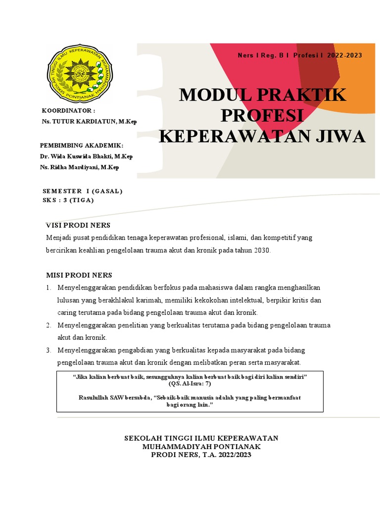 Modul Profesi Jiwa Reg B 2022-2023 | PDF | Karier & Perkembangan | Pengembangan Diri