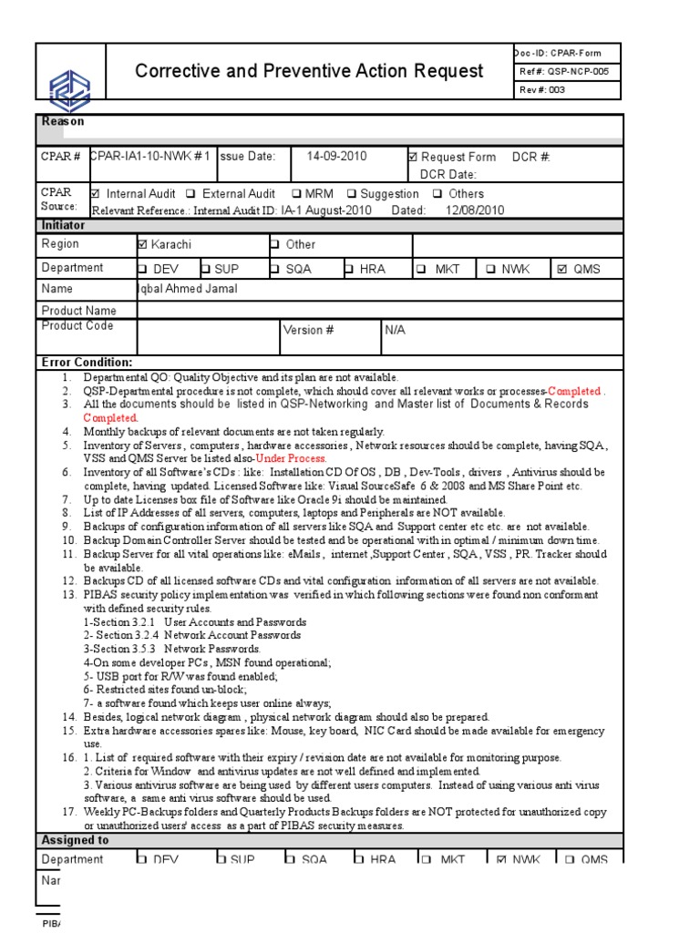 NCP 01 FRM Cpar-Ia1-10-Nwk-No-1 | PDF | Antivirus Software | Computer Virus