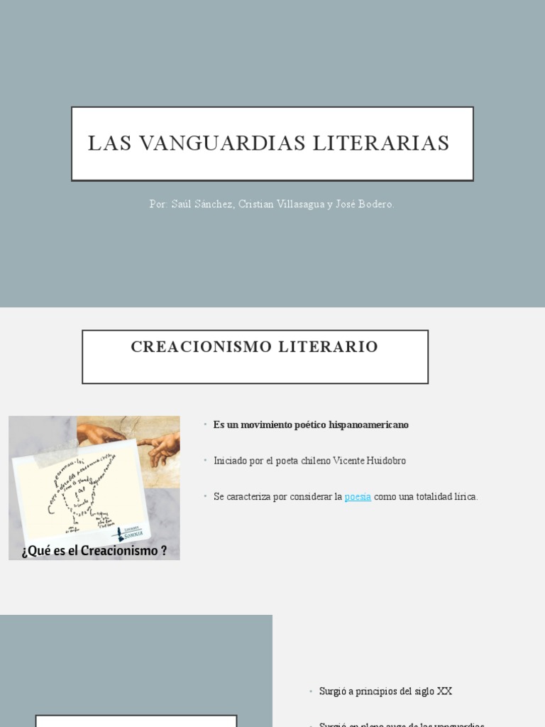 Las Vanguardias Literarias (Creacionismo) | PDF