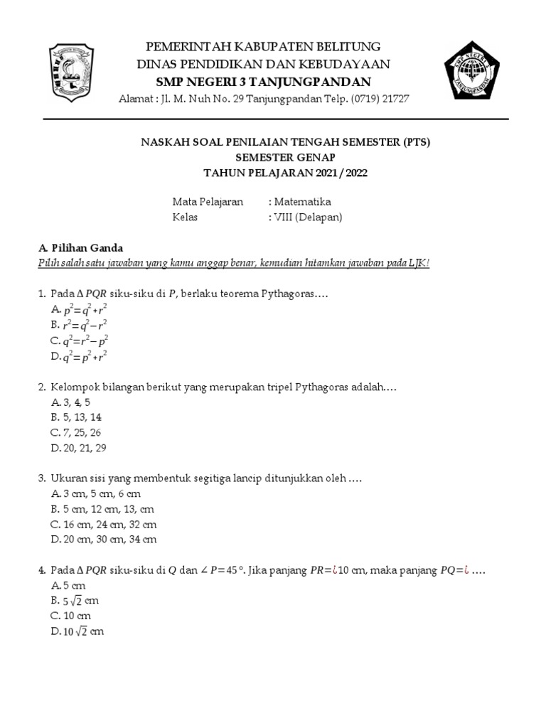 Soal MTK | PDF