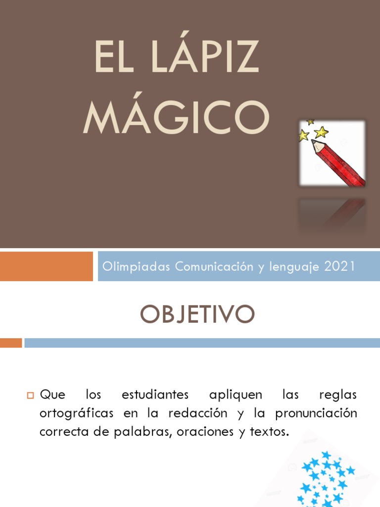 El Lápiz Mágico-Olimpiadas | PDF | Lingüística | Comunicación humana