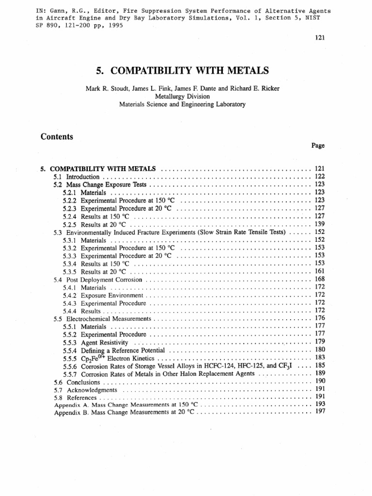 Compatibility With Metals | PDF | Corrosion | Fracture